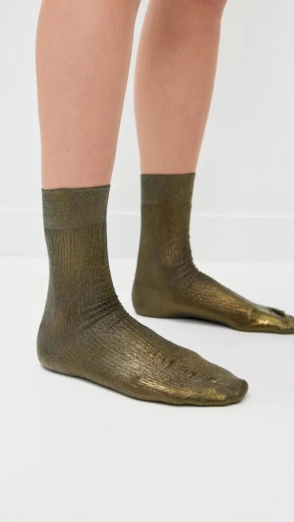 Maria La Rosa Laminated Ribbed Socks