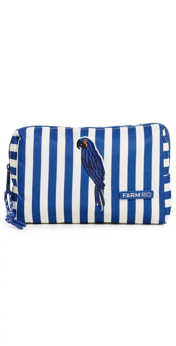 Farm Rio Striped Canvas Pouch - Multi