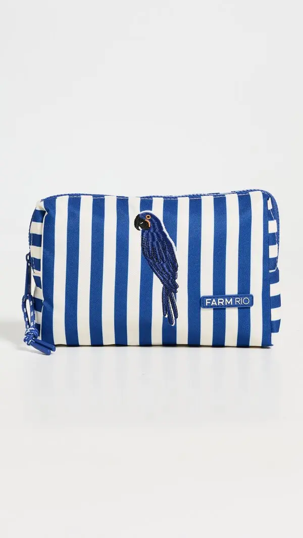 Farm Rio Parrot Stripe Pouch