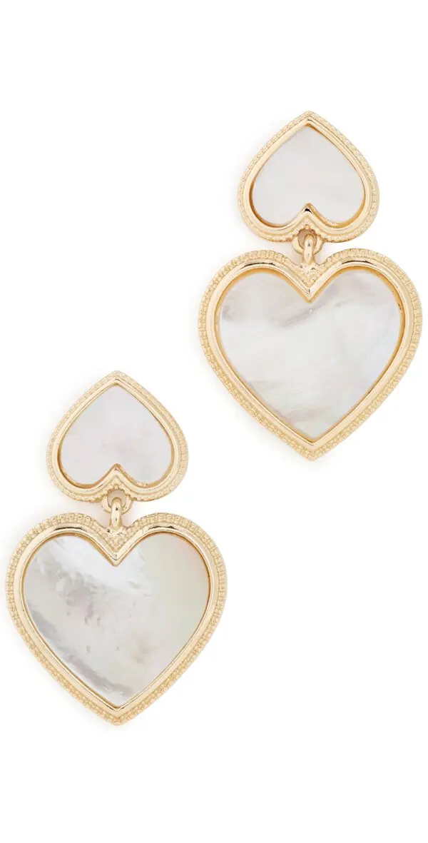 Baublebar Kimberly Heart-shaped Drop Earrings - White