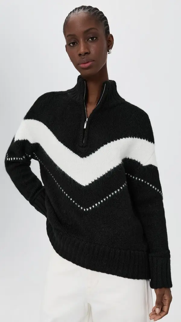 PISTOLA Arden Quarter Zip Sweater