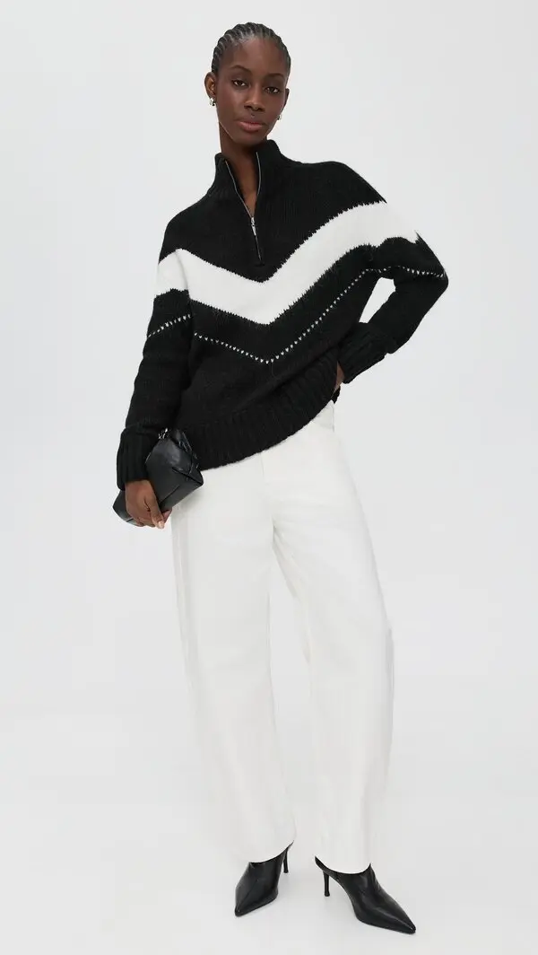 PISTOLA Arden Quarter Zip Sweater