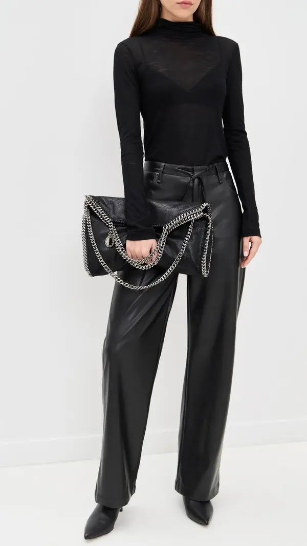 Stella McCartney Falabella Fold Over Tote Bag - Black