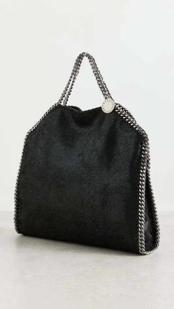 Stella McCartney Falabella Fold Over Tote Bag - Black