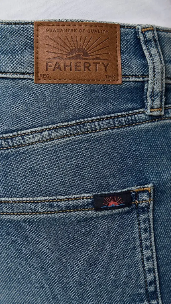 Faherty Brand Stretch Terry 5 Pocket Jeans
