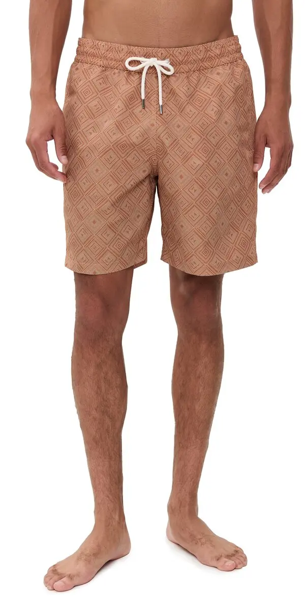 Frescobol Carioca Santos Swim Shorts - Copper