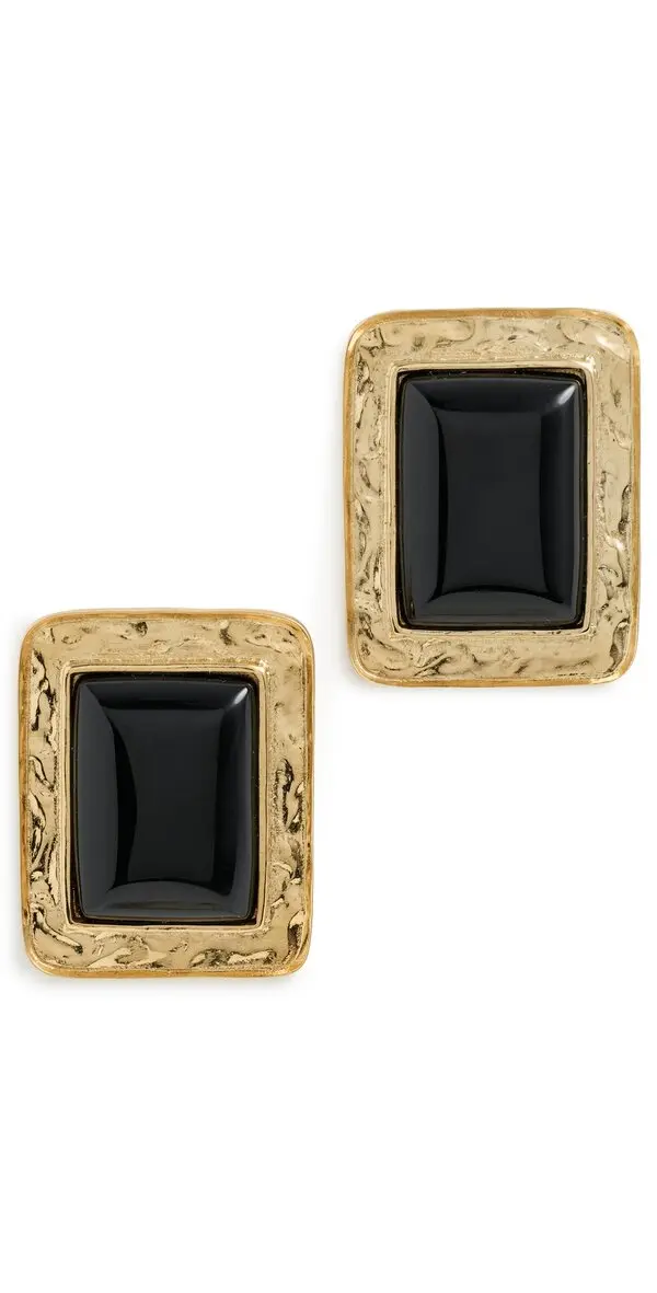 MAYAMAR Rectangular Earrings - Onyx