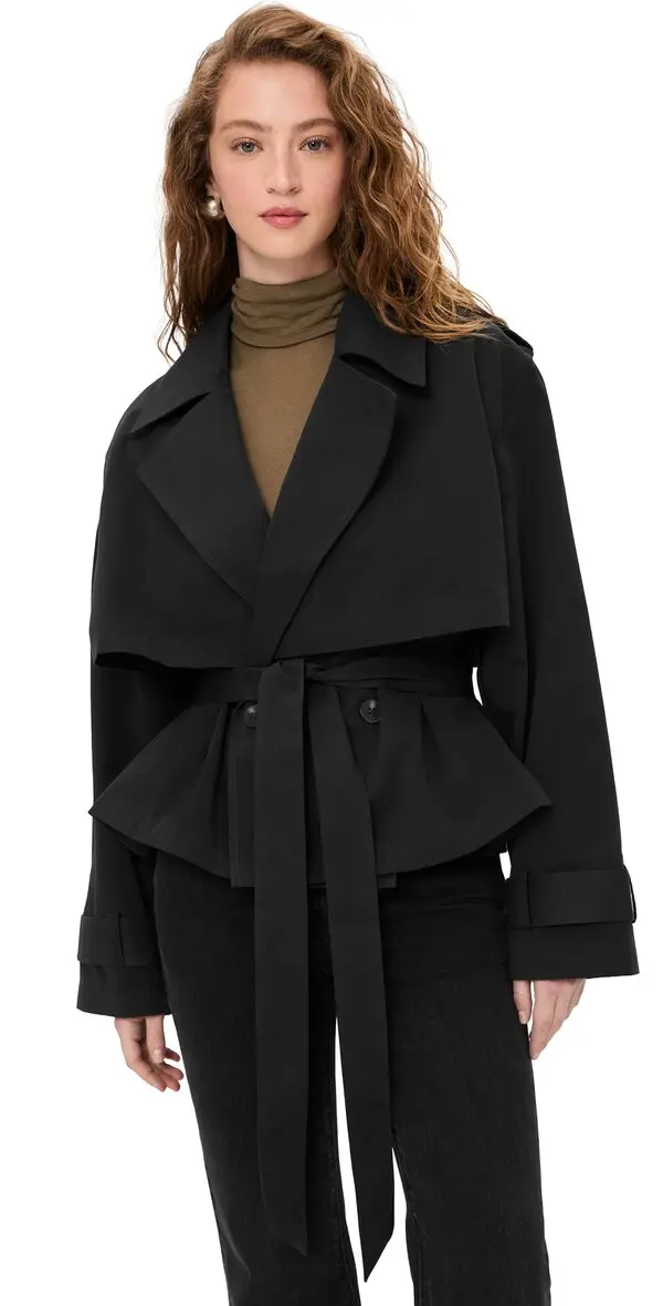 Joe's Jeans The Liz Cropped Trench Coat - Black