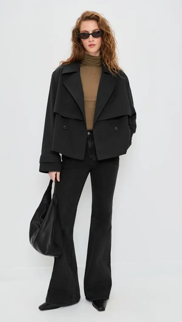 Joe's Jeans The Liz Cropped Trench Coat - Black