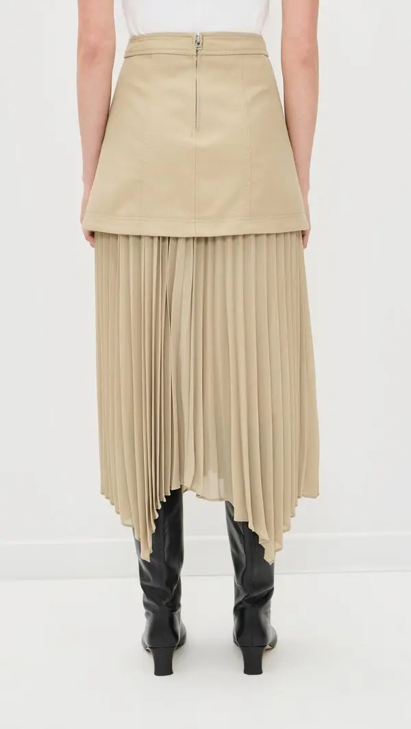 Veronica Beard Patricka Asymmetrical Skirt - Sand