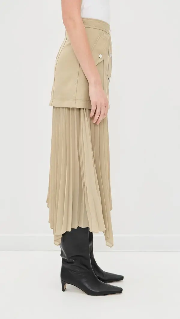 Veronica Beard Patricka Asymmetrical Skirt - Sand