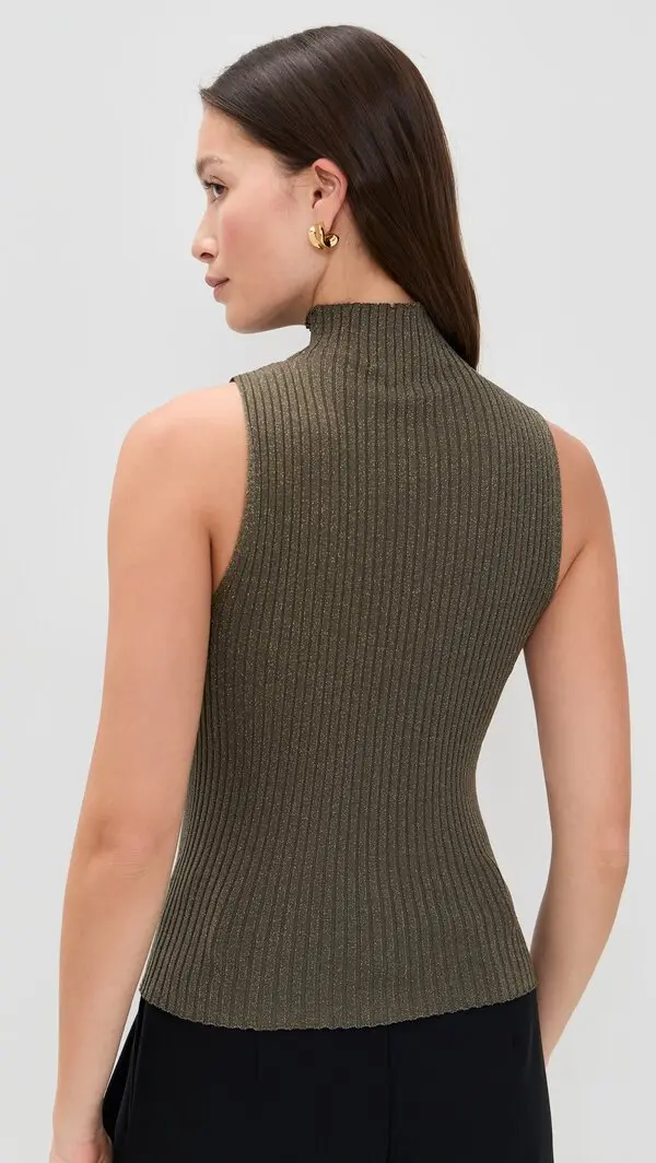 LESET Blake Rib Sleeveless Turtleneck