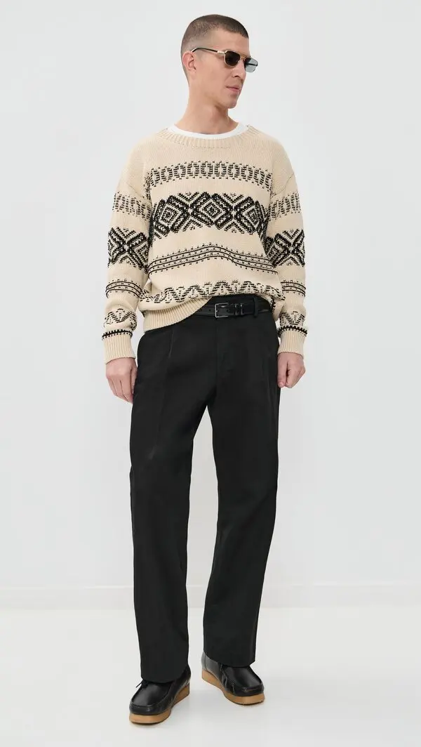 Nn07 Kaye Cotton Relaxed Pleated Trousers - Black