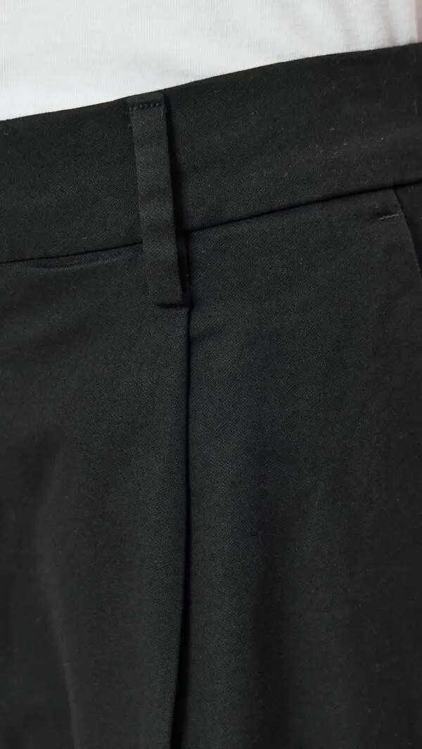 Nn07 Kaye Cotton Relaxed Pleated Trousers - Black