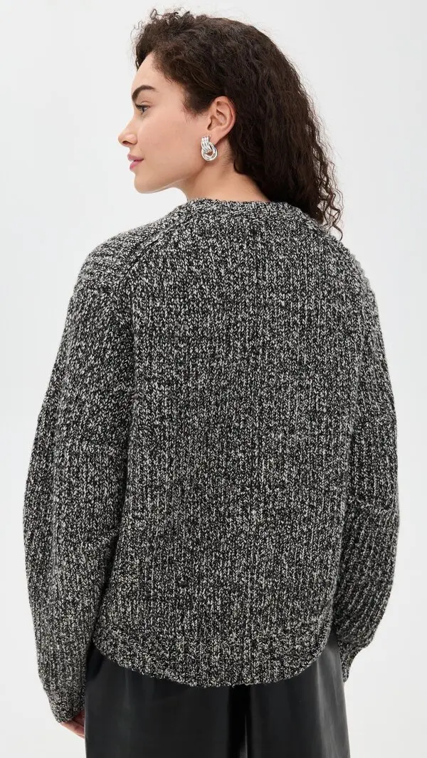 Helmut Lang Marled Zip-up Knit Top