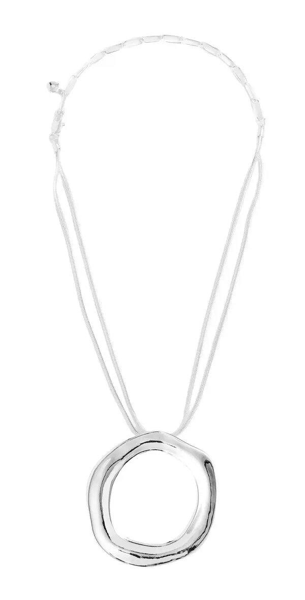 Ettika Open Circle Necklace - Silver