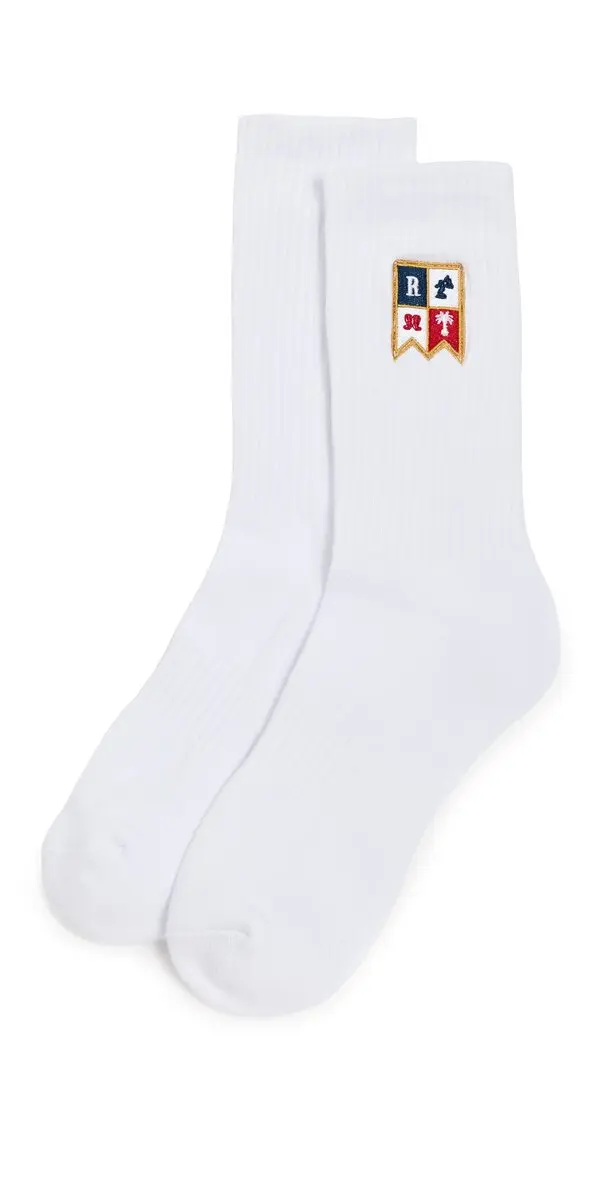 Rhude Harbor Crest Socks - White / Multi