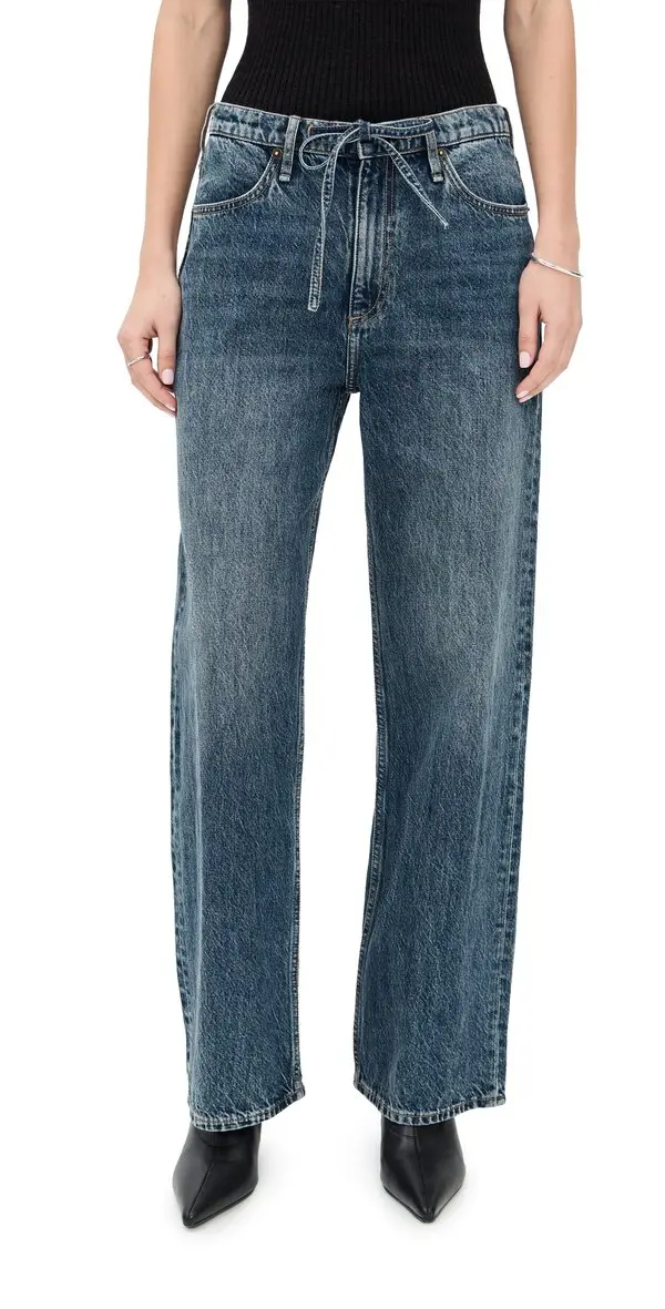Rag & Bone Phoebe Drawstring Wide Leg Jeans