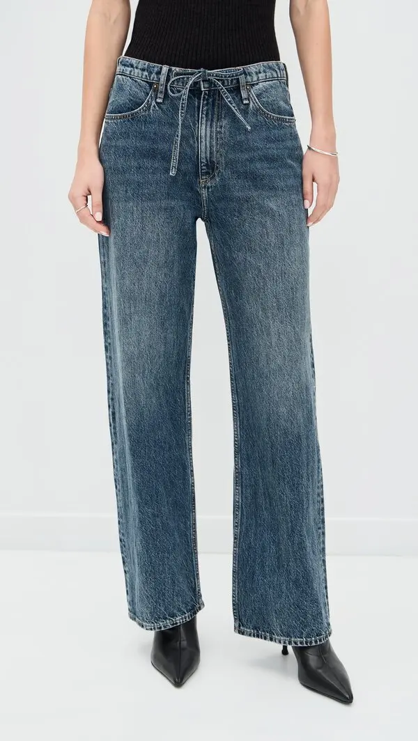 Rag & Bone Phoebe Drawstring Wide Leg Jeans