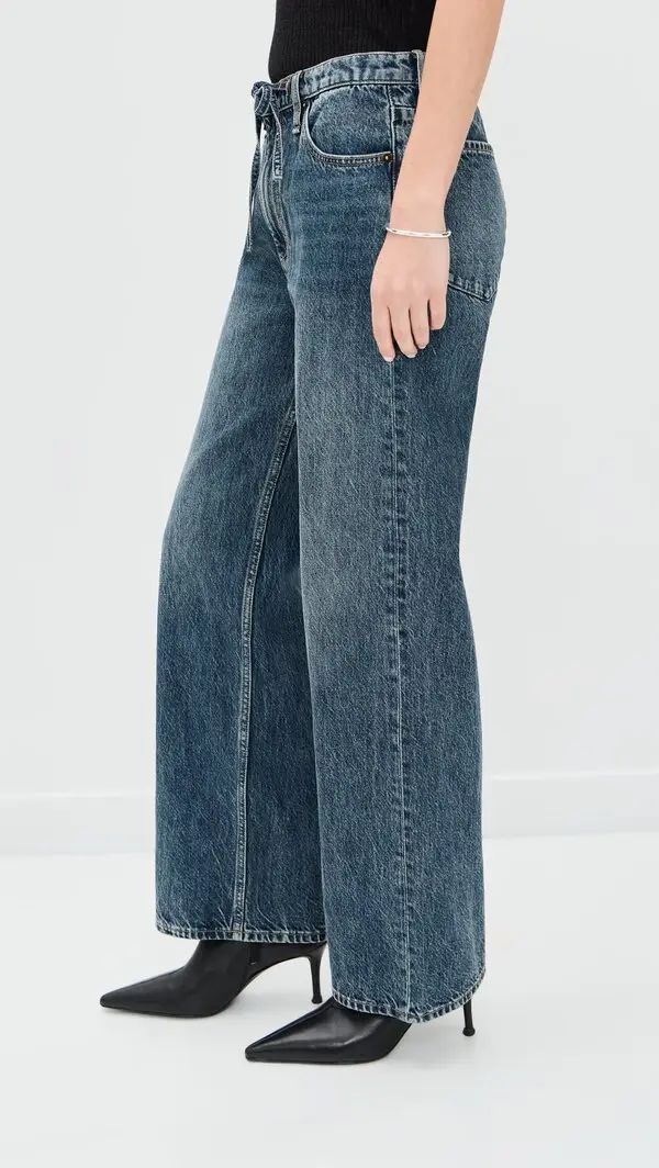 Rag & Bone Phoebe Drawstring Wide Leg Jeans