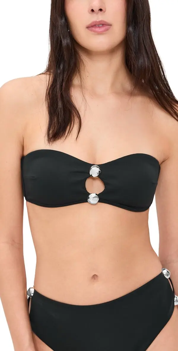 Simkhai Nicola Bandeau Bikini Top - Black