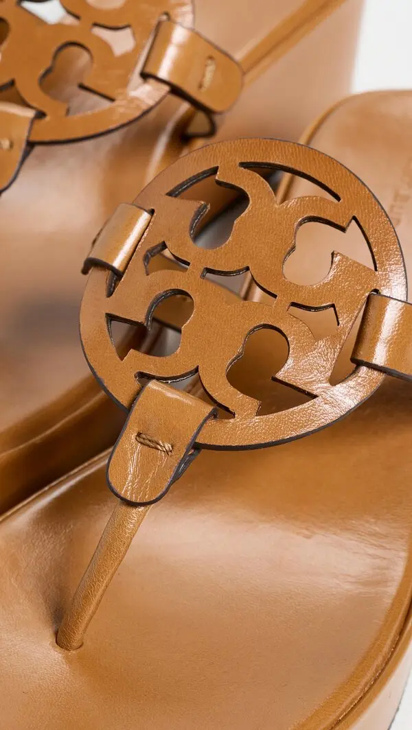 Tory Burch Miller Wedge Sandals - Walnut