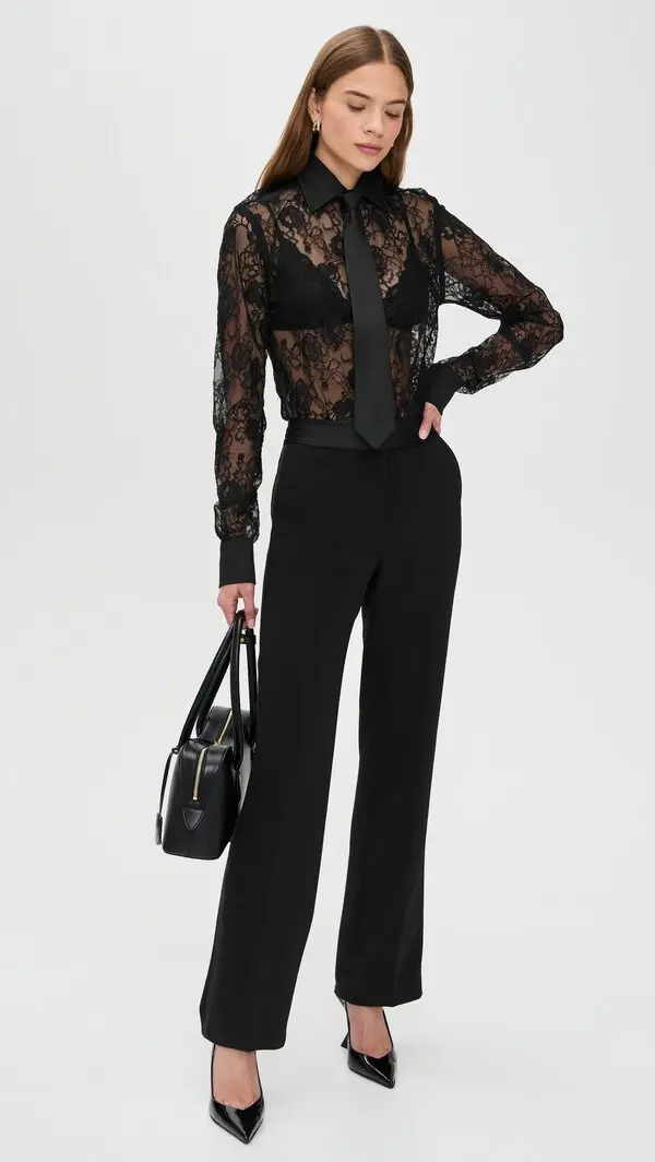 Fleur Du Mal Juliet Lace Button-down Shirt