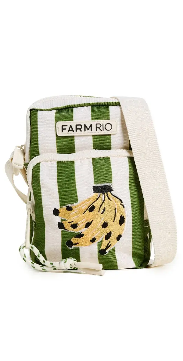 Farm Rio Stripe Banana Crossbody Pouch - Multi