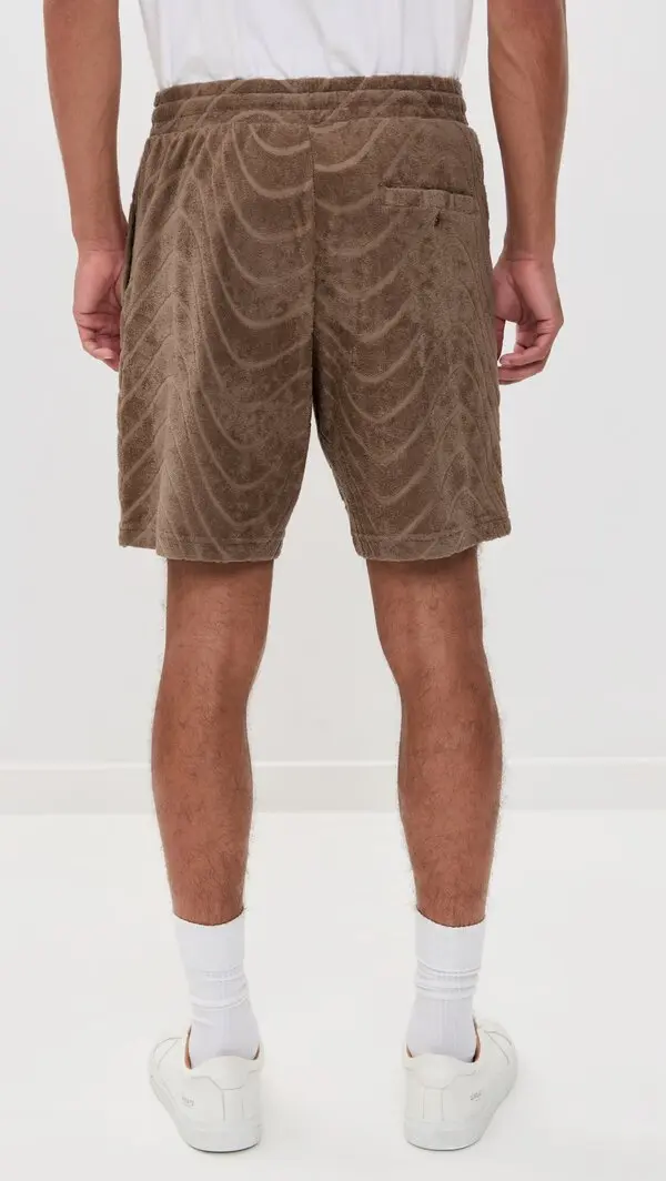 Frescobol Carioca Augusto Jacquard Knit Shorts - Khaki