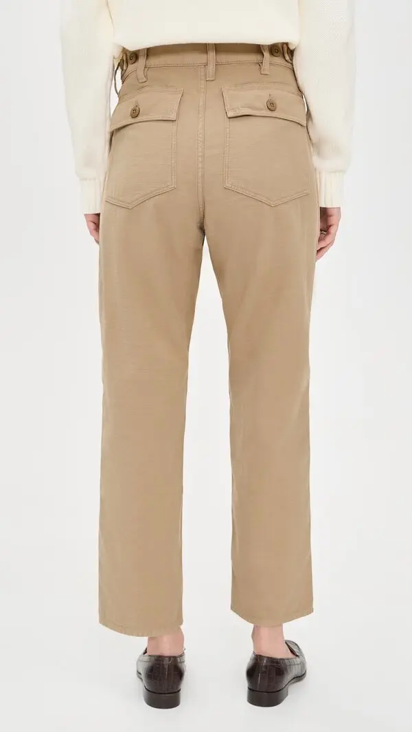 Polo Ralph Lauren Cotton Sateen Ankle Straight Pants - Khaki