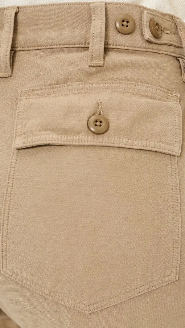 Polo Ralph Lauren Cotton Sateen Ankle Straight Pants - Khaki