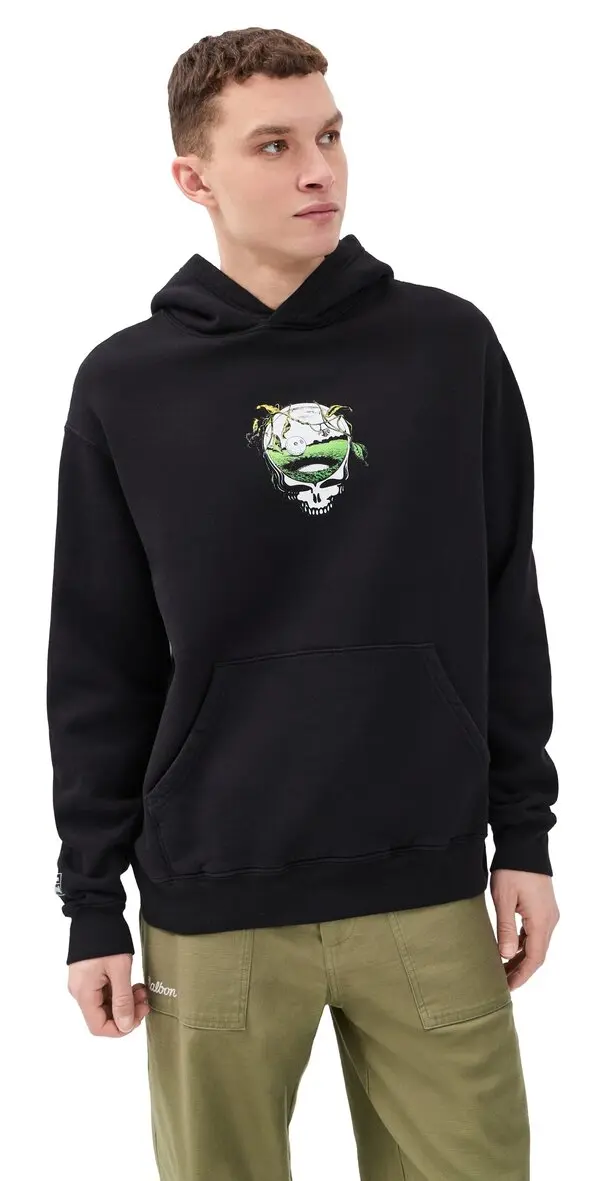 MALBON Grateful Dead Graphic Hoodie - Black