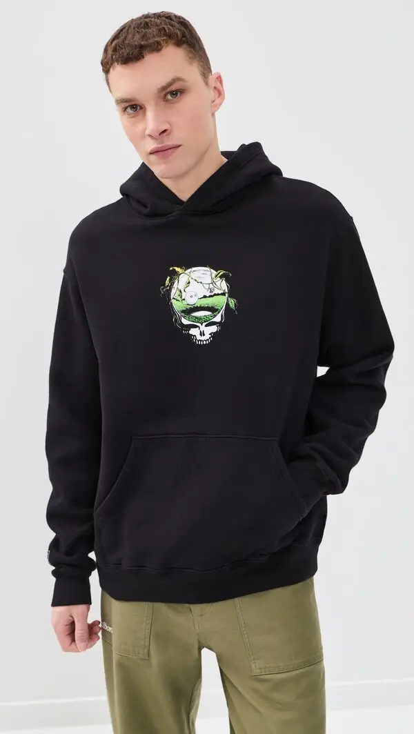 MALBON Grateful Dead Graphic Hoodie - Black