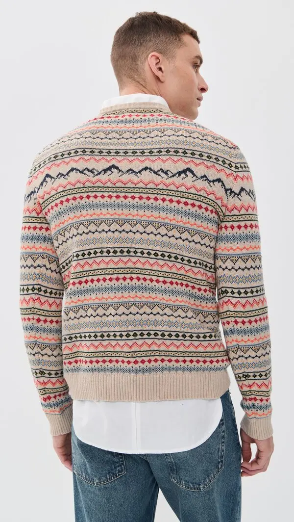 Marine Layer Fair Isle Crewneck Sweater