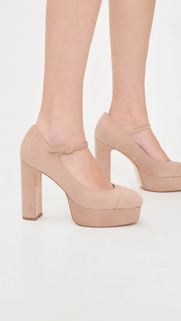 L'Agence Lilles Suede Pumps - Cappuccino