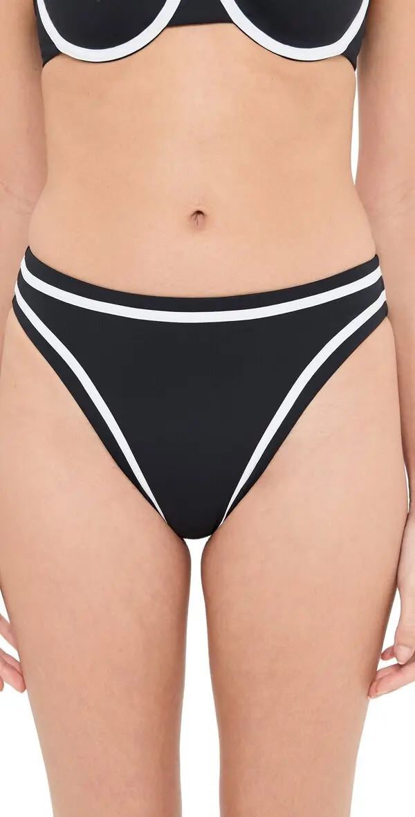 Beach Riot Jemma Bikini Bottom - Bandana Black