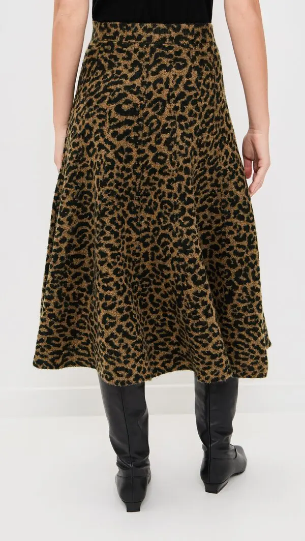 LE BOP Cheetah A-line Skirt