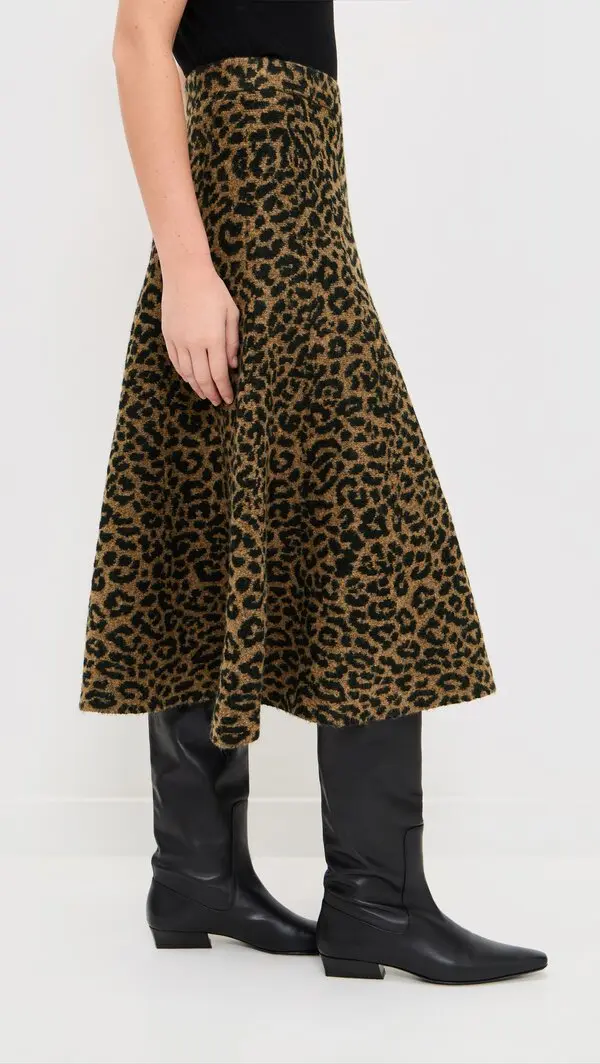 LE BOP Cheetah A-line Skirt