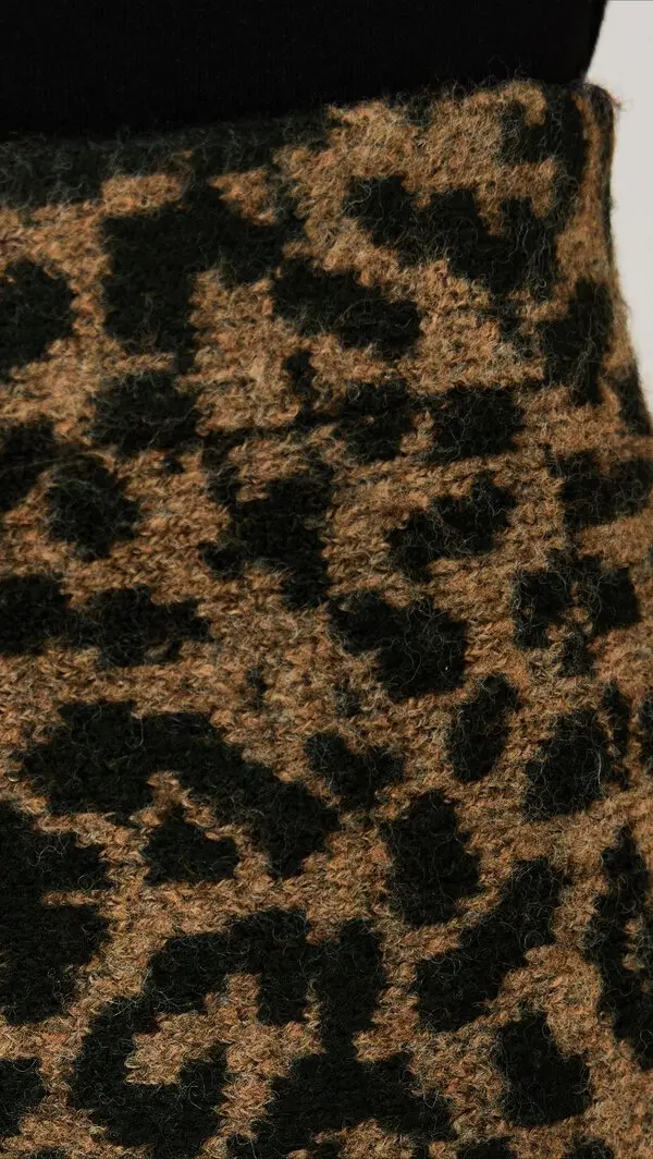 LE BOP Cheetah A-line Skirt