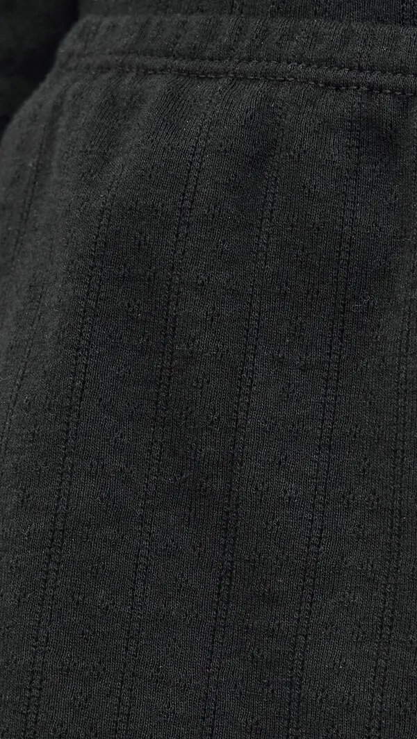 LESET Pointelle Boxer Shorts - Black