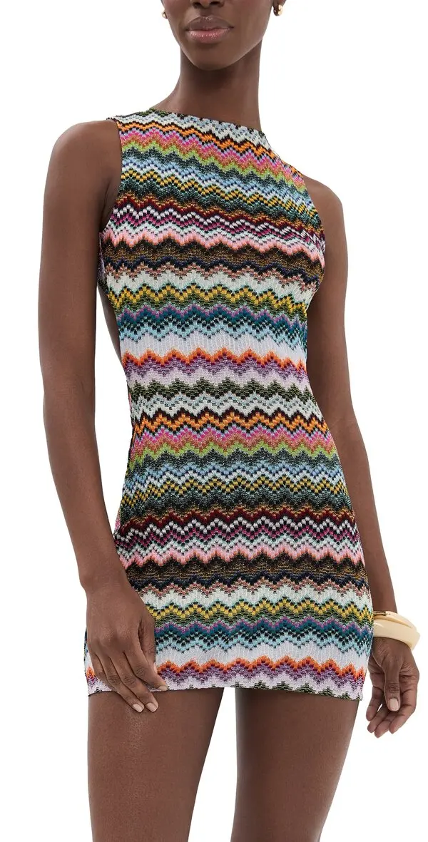 Missoni Short Cover Up Dress - Multicolor With Dark Base