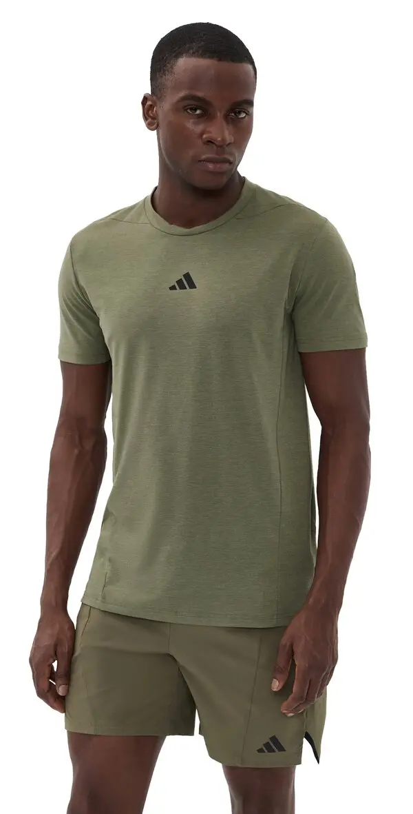 Adidas Designed For Training Workout Tee - Olive Strata