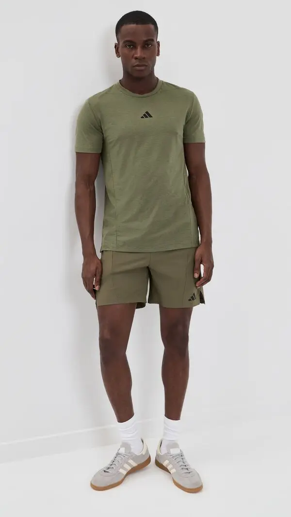 Adidas Designed For Training Workout Tee - Olive Strata