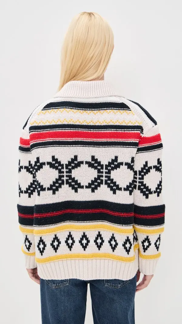 OGD ONE GREY DAY Marisol Fair Isle Knit Jacket