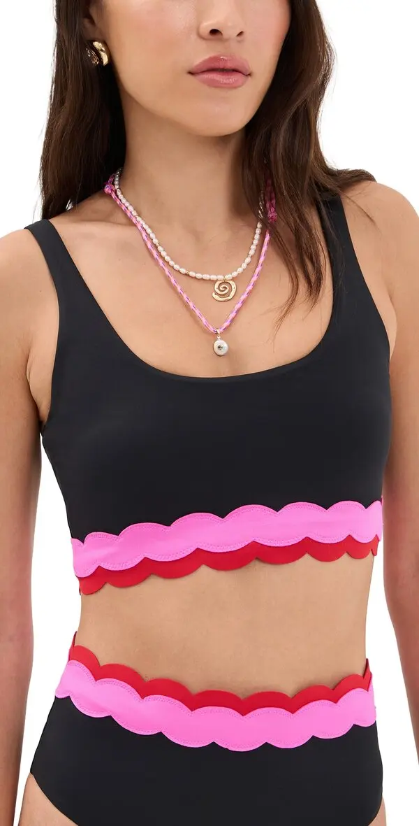 Beach Riot Marin Swim Top - Electric Wave