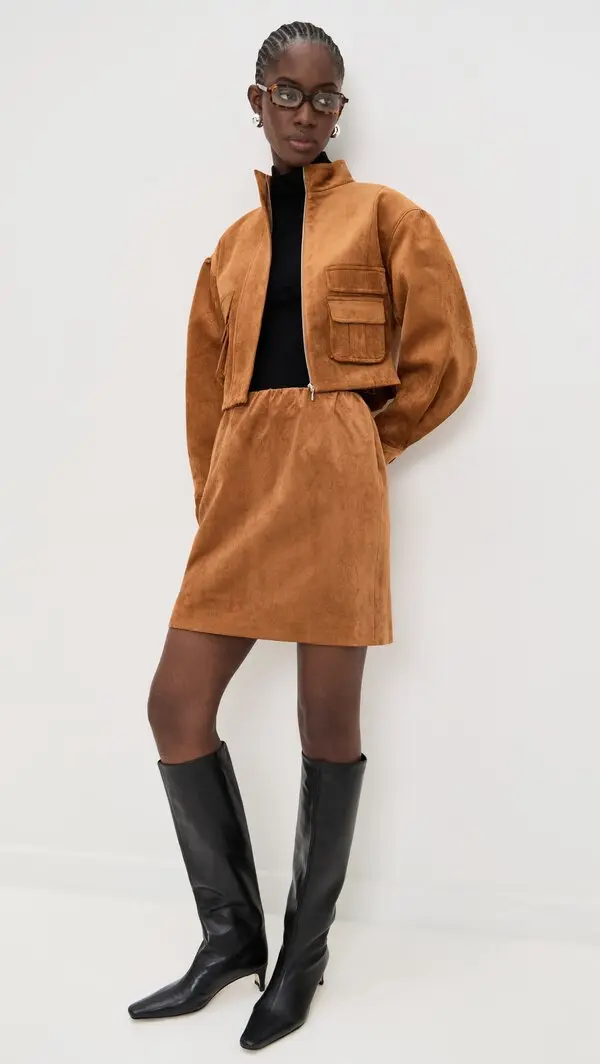 SHUSHU/TONG Smocked Short Skirt