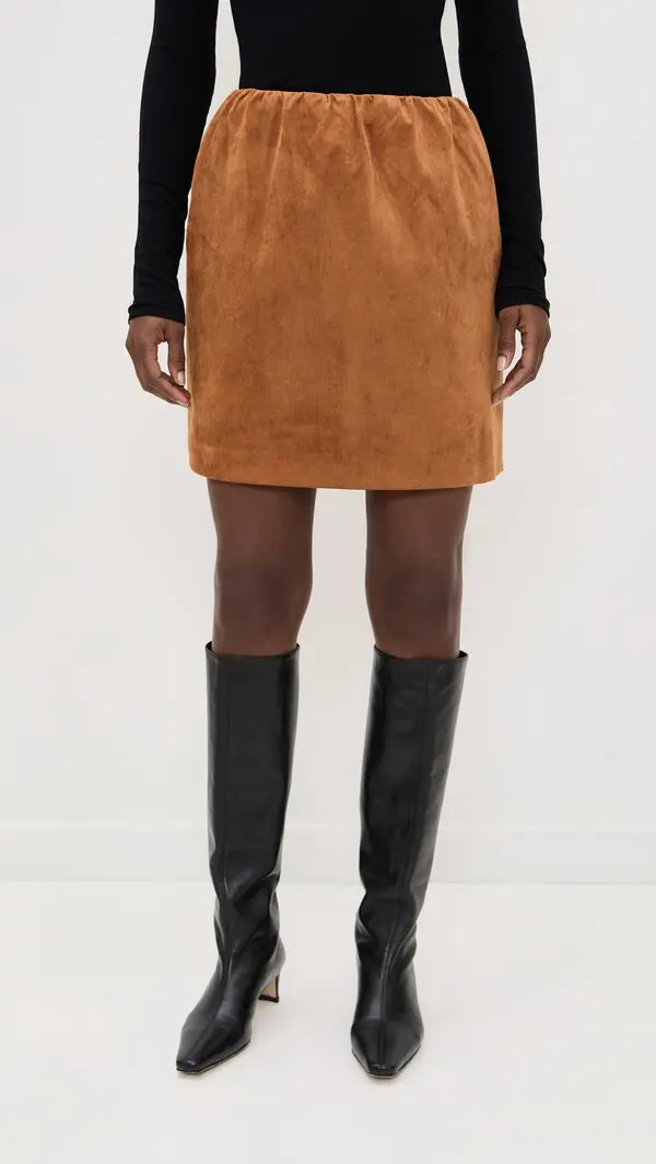 SHUSHU/TONG Smocked Short Skirt