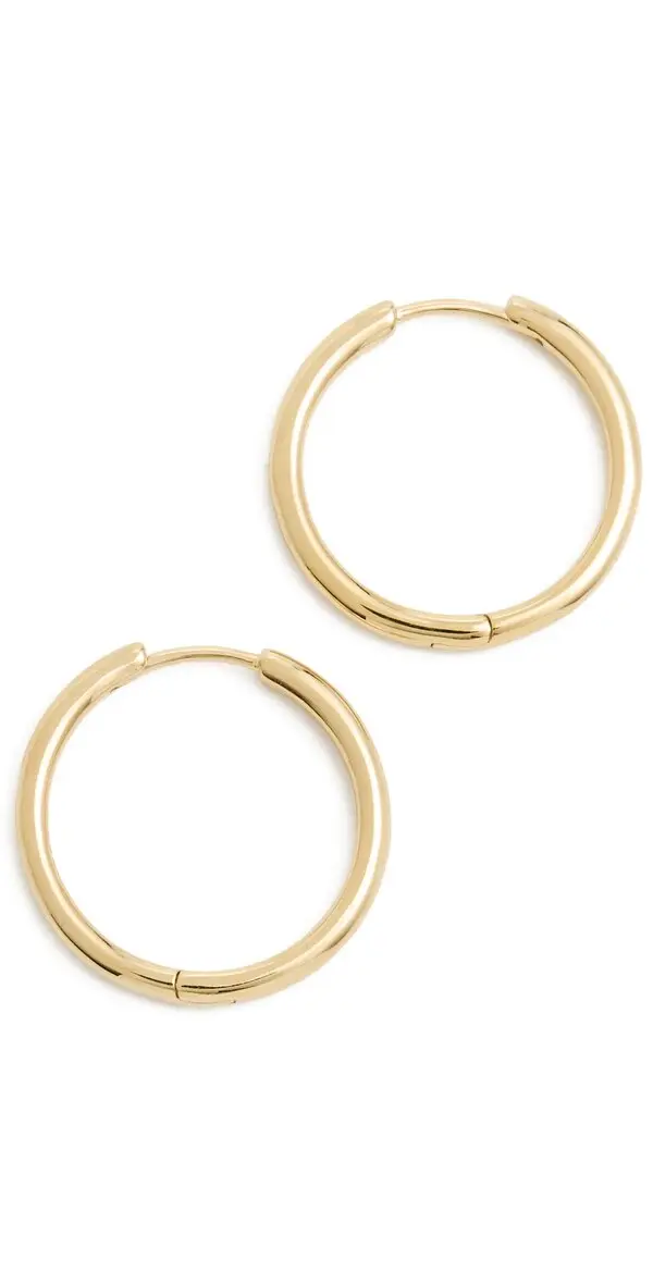 Madewell Demi Skinny Hoop Earrings - 14k Gold