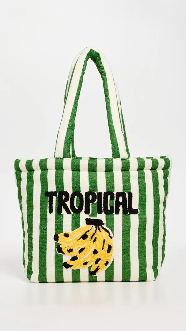 Farm Rio Striped Banana Tropical Tote - Multi