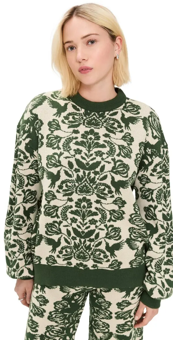 THE LULO PROJECT Floral Pullover Sweater